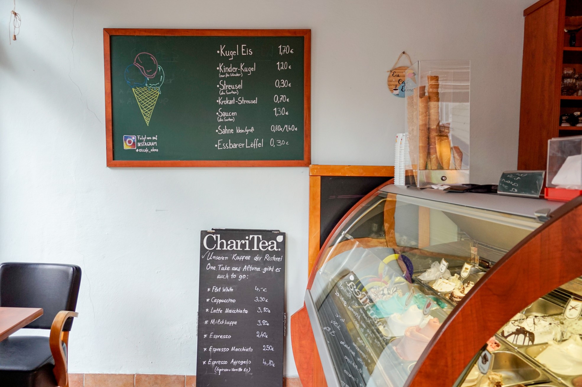 Was kostet eine Kugel Eis rund um die Osterstraße?